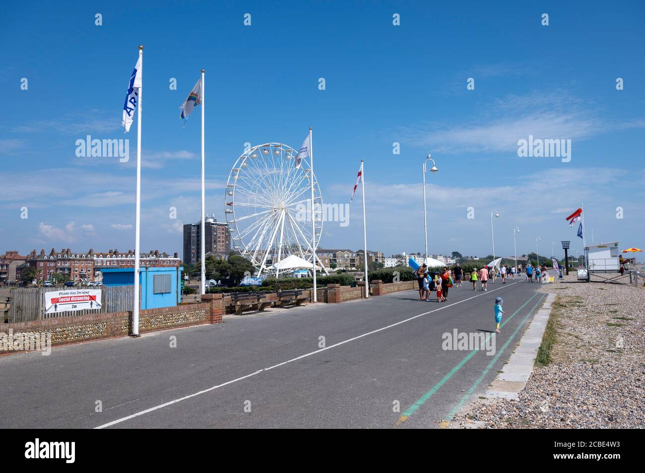 Littlehampton, West Sussex, UK, August 12, 2020. Littlehampton Seafront ...