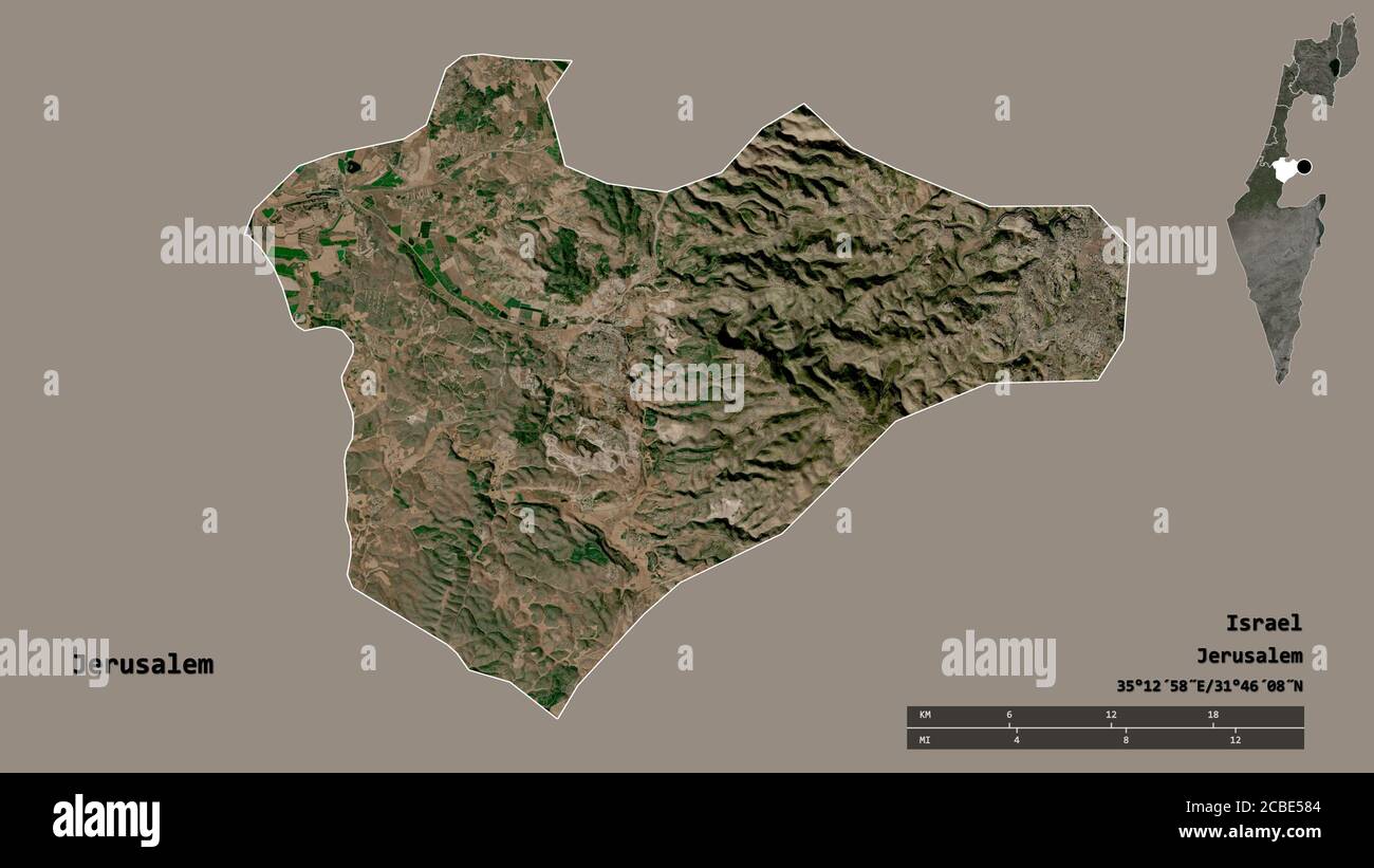 Satellite view of jerusalem map hi-res stock photography and images - Alamy