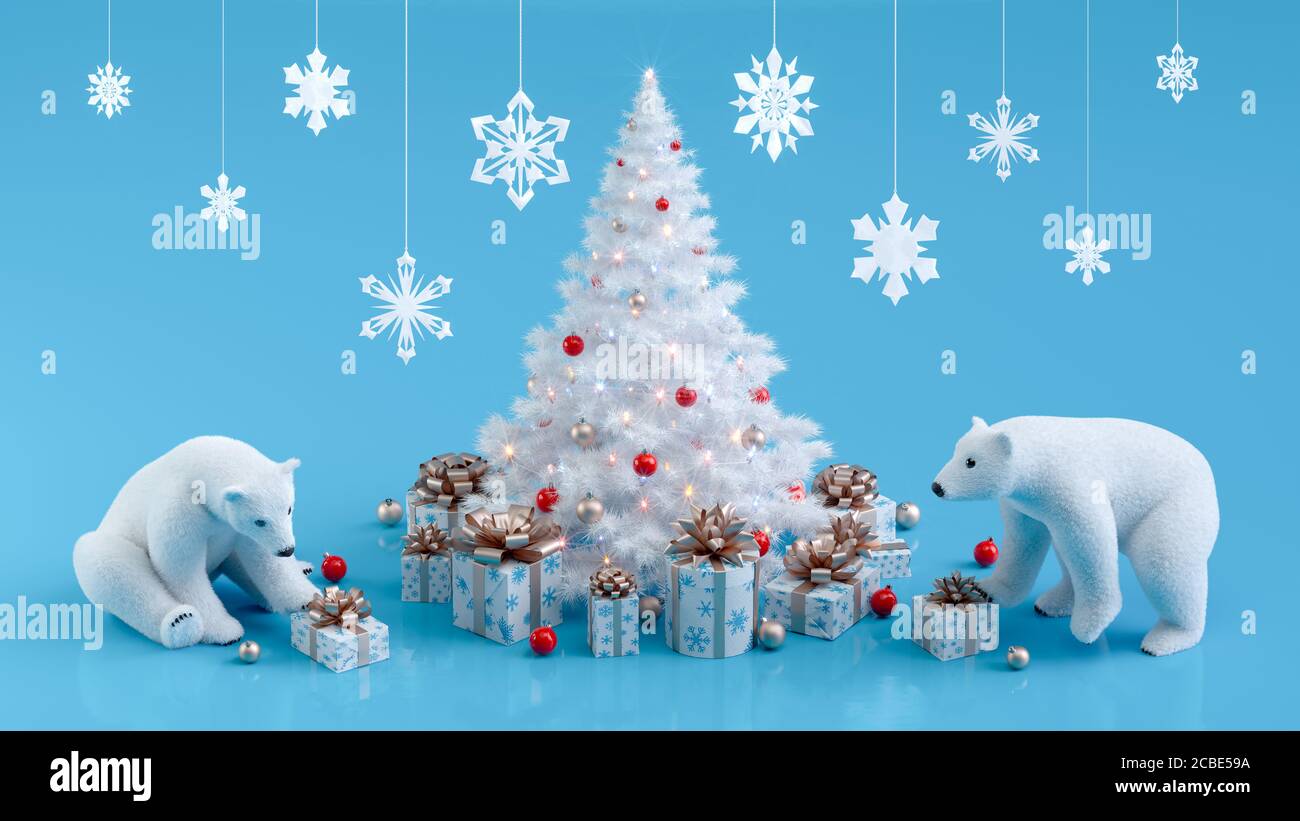 Polar Bear Christmas Wallpaper