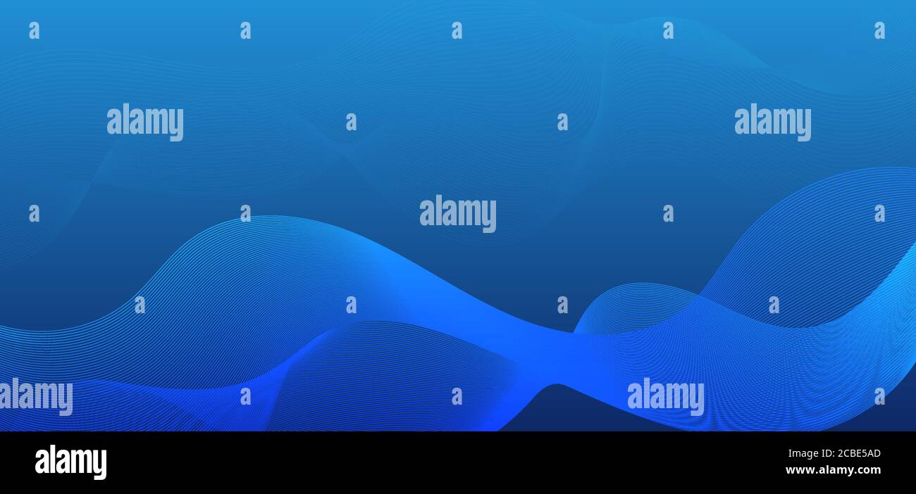 Blue background line curve motion concept abstract design with space ...