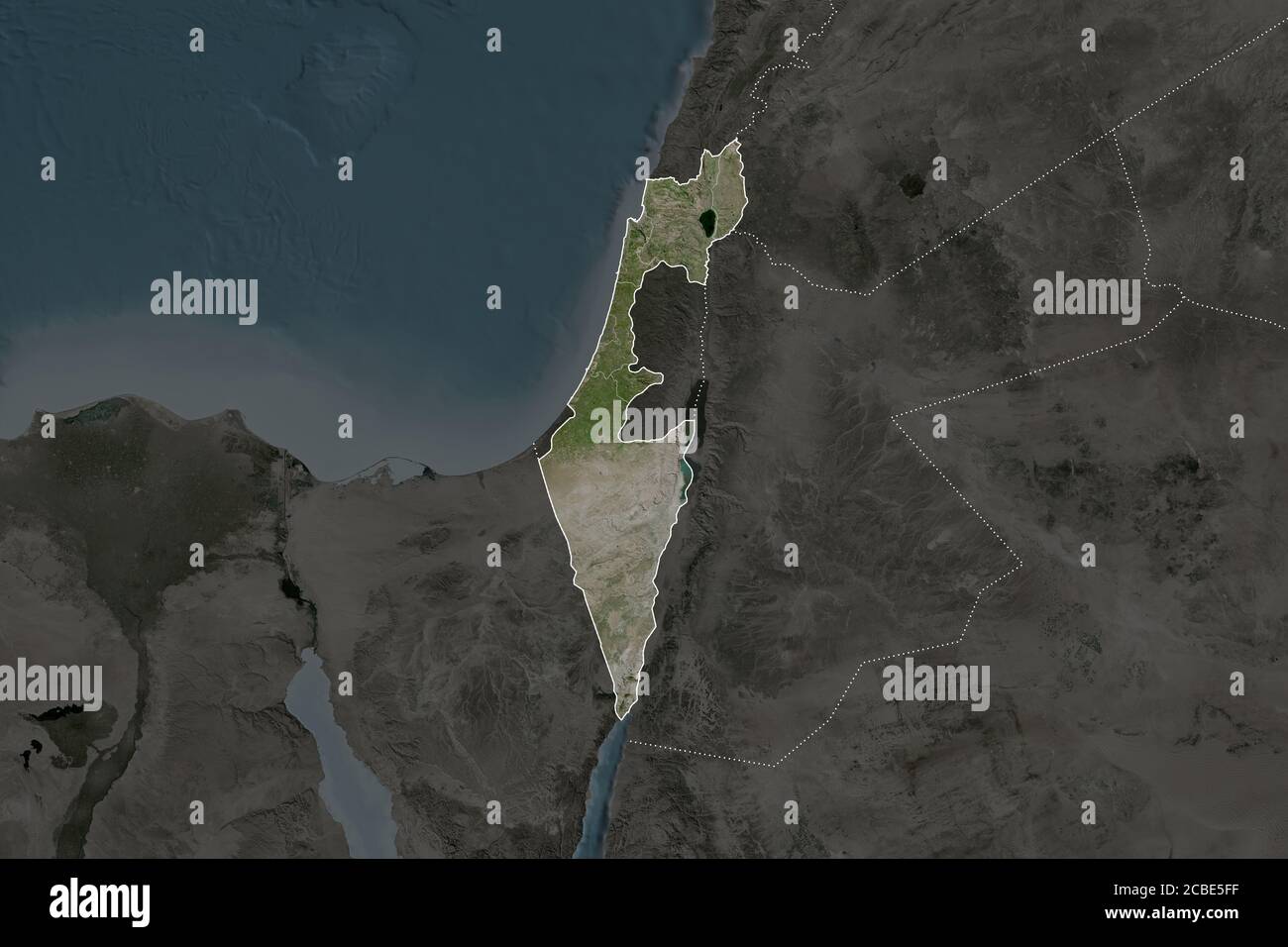 Satellite view of jerusalem map hi-res stock photography and images - Alamy