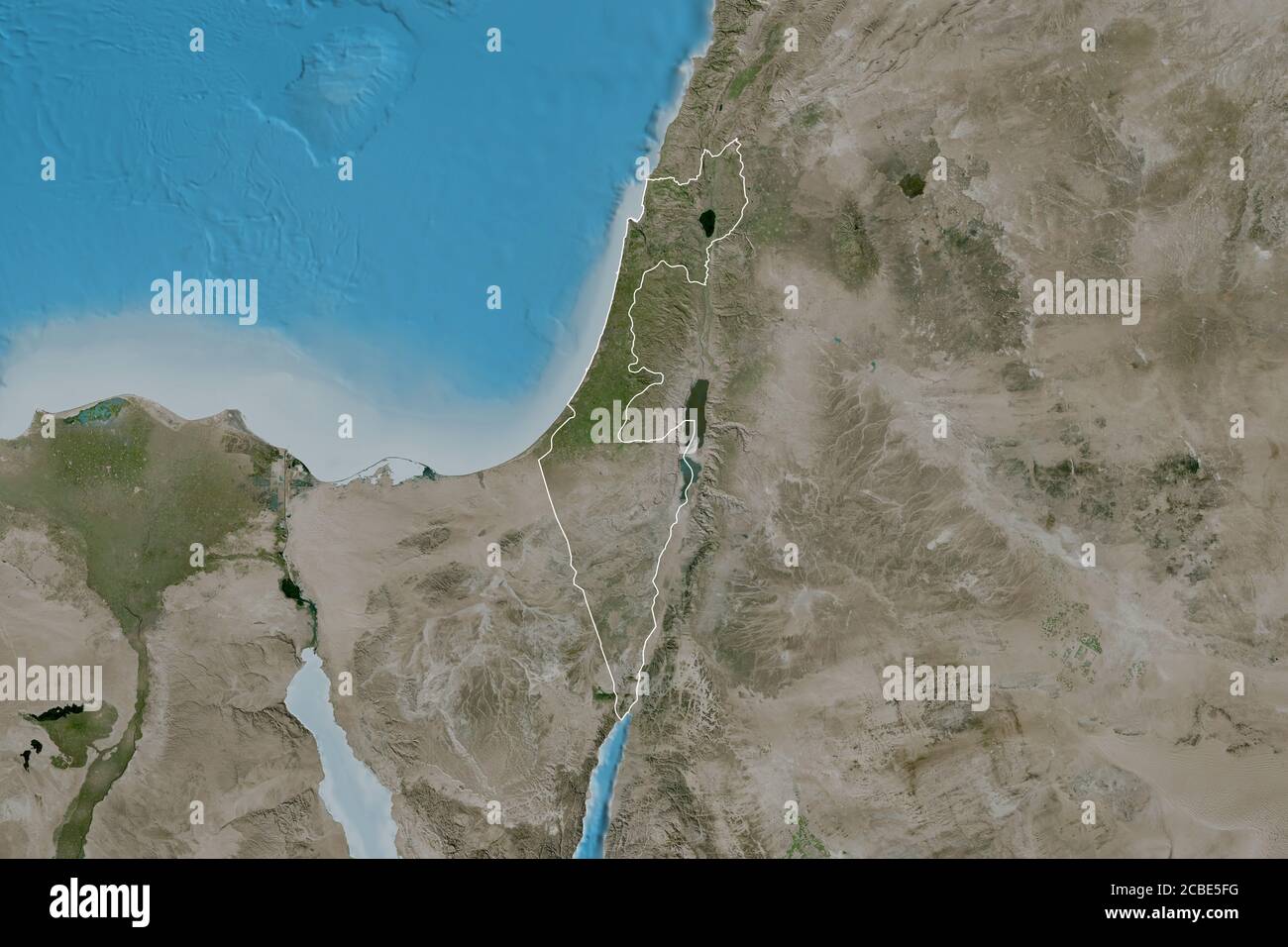 Satellite view of jerusalem map hi-res stock photography and images - Alamy