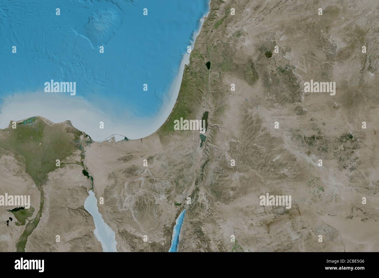 Extended area of Israel. Satellite imagery. 3D rendering Stock Photo ...
