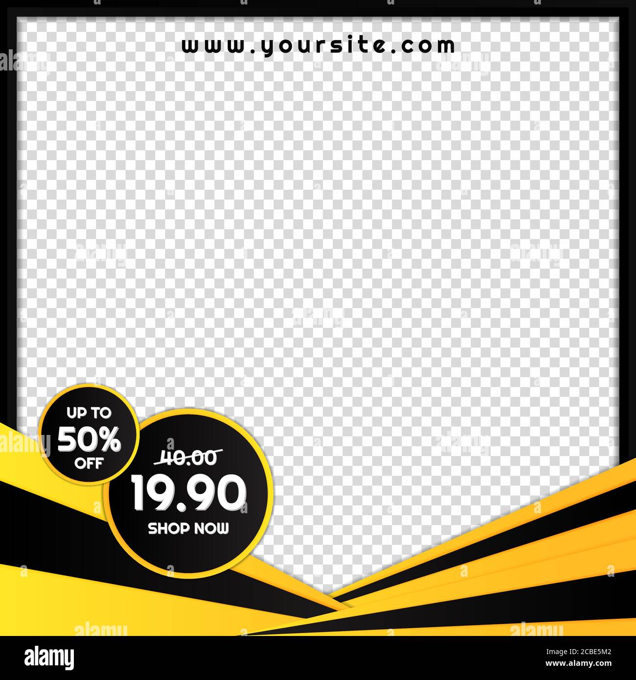 Sale banner black friday frame design modern style with space for image ...