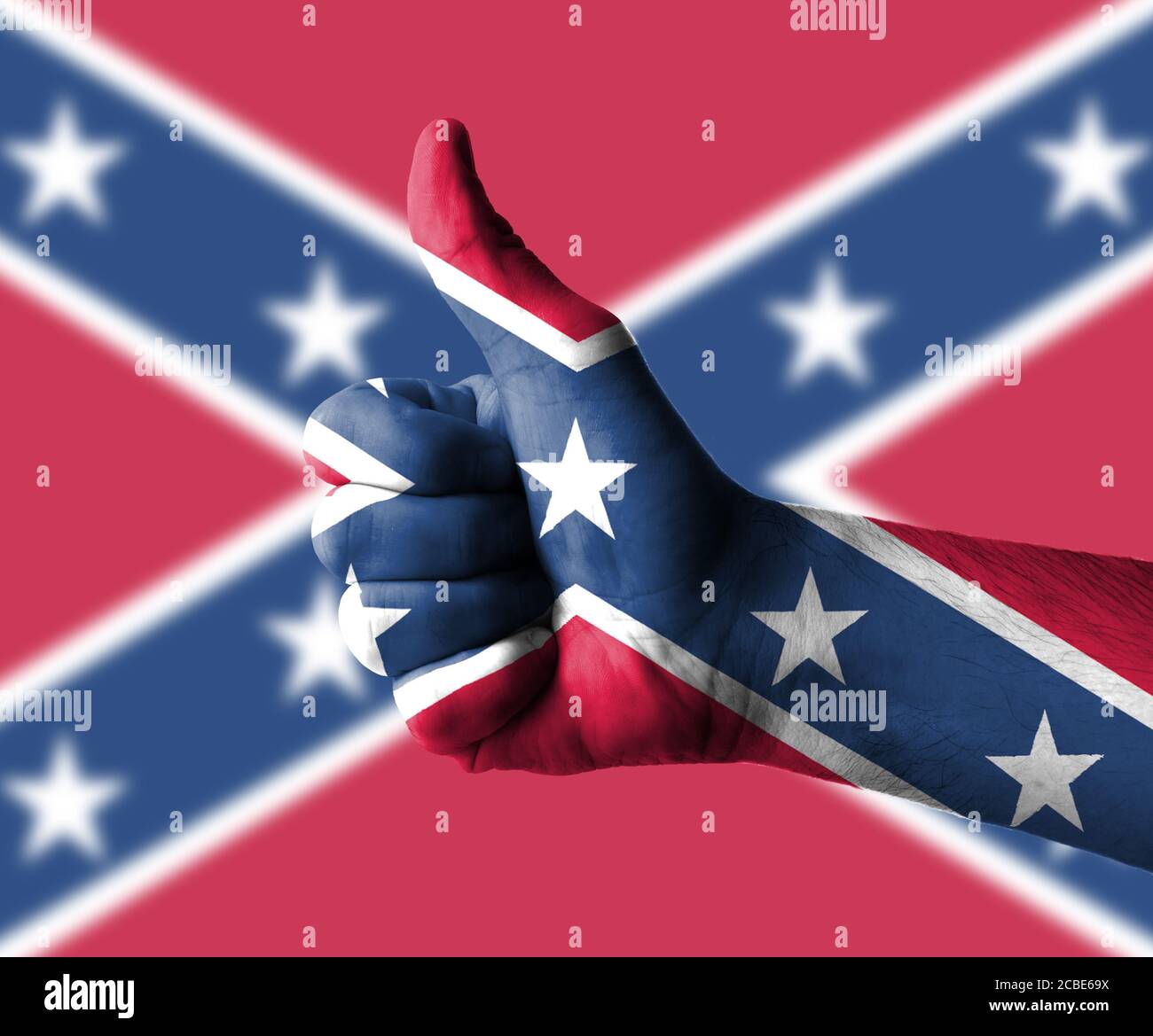 Thumbs up confederate flag hi-res stock photography and images - Alamy