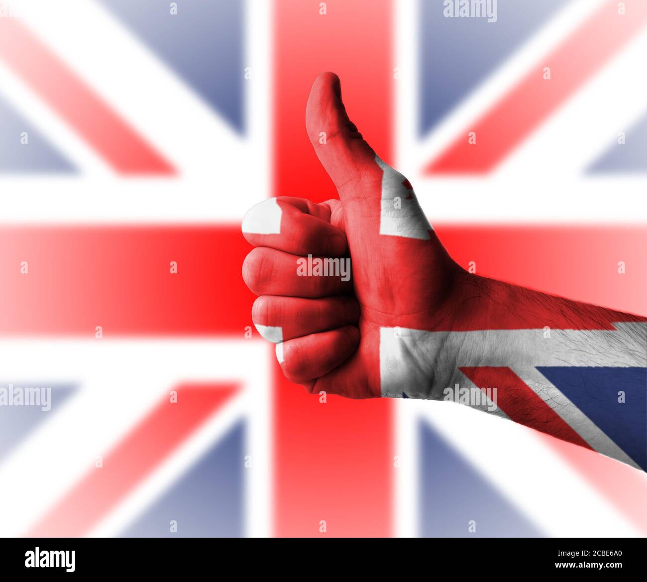 Thumbs up english supporter hi-res stock photography and images - Alamy