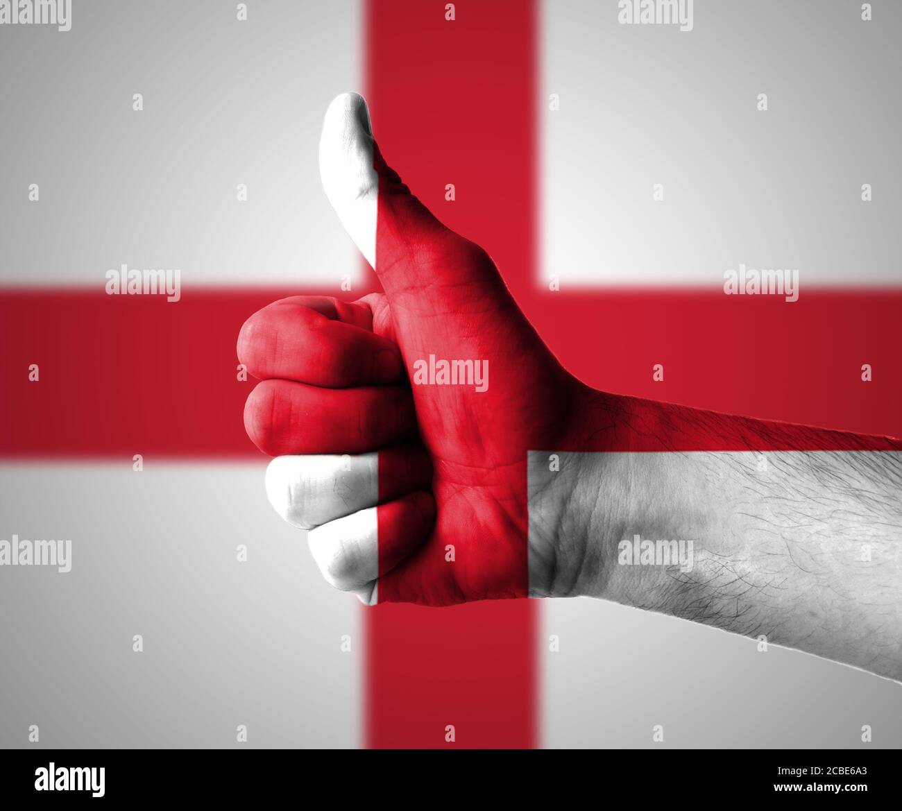 Thumbs up english supporter hi-res stock photography and images - Alamy