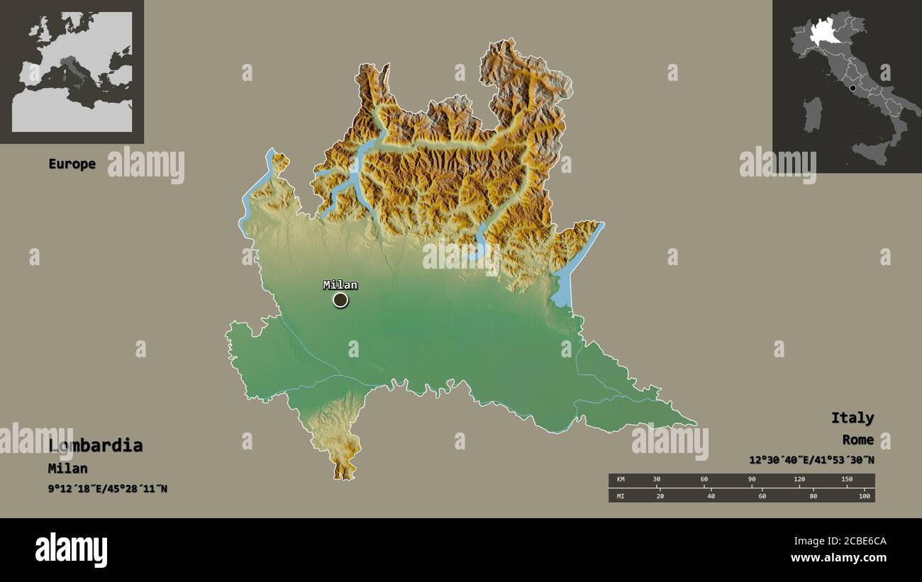 Lombardy Region Map High Resolution Stock Photography and Images - Alamy