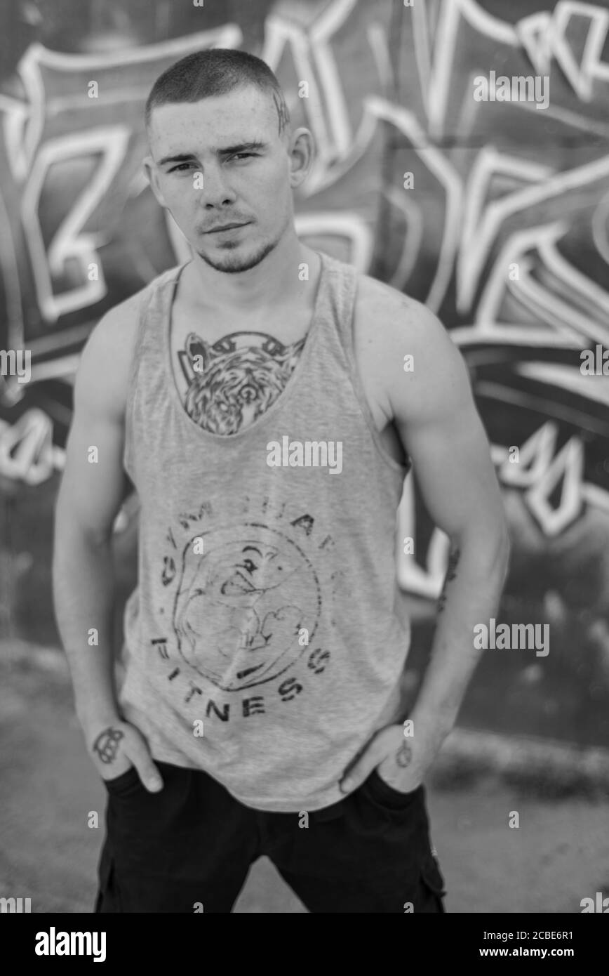 Hooligan graffiti Black and White Stock Photos & Images - Alamy