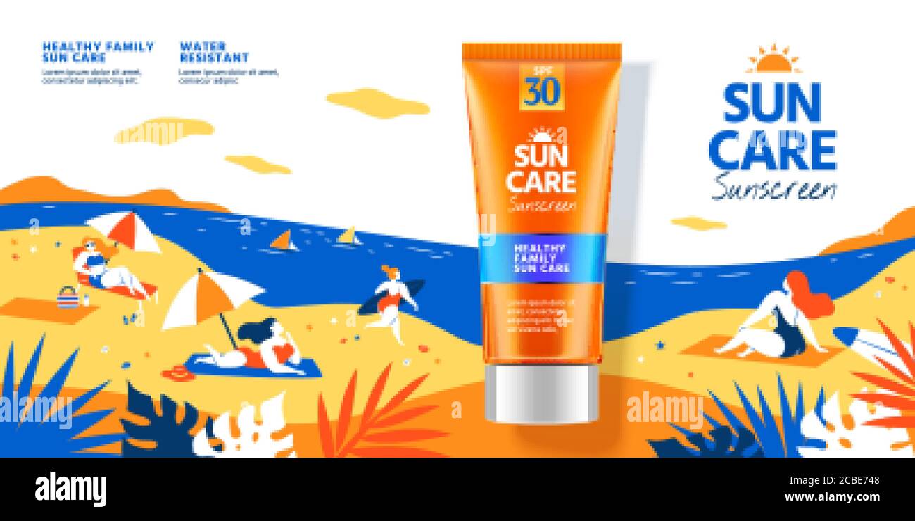 Sunscreen hand woman Stock Vector Images - Alamy