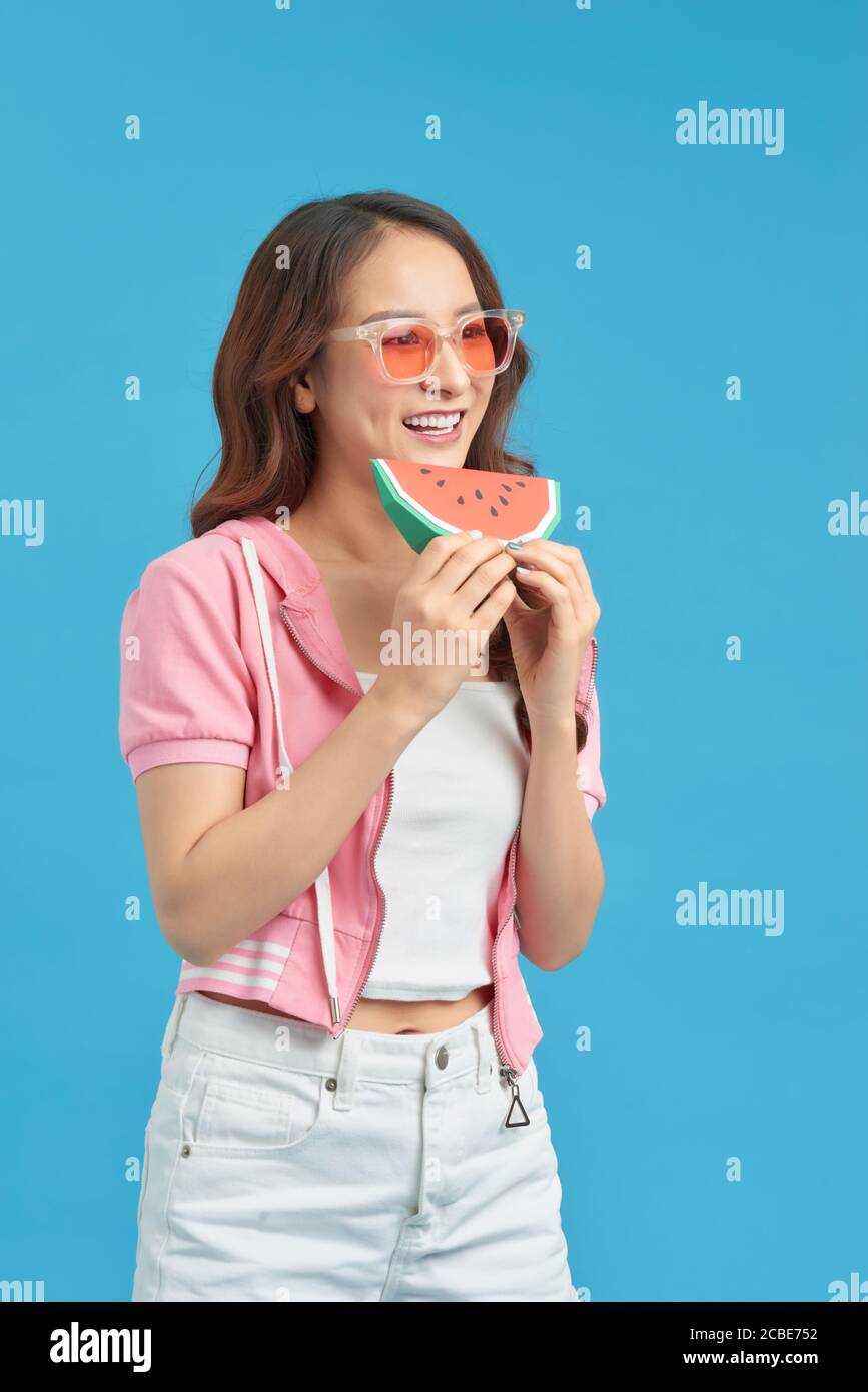 Fruit model beauty watermelon hi-res stock photography and images - Alamy