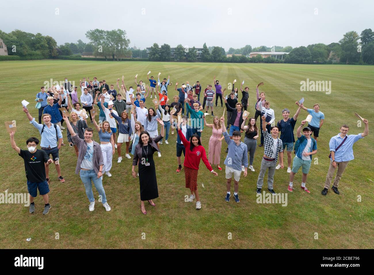 Oxford, UK. 13th Aug, 2020. Magdalen College School A Level results ...