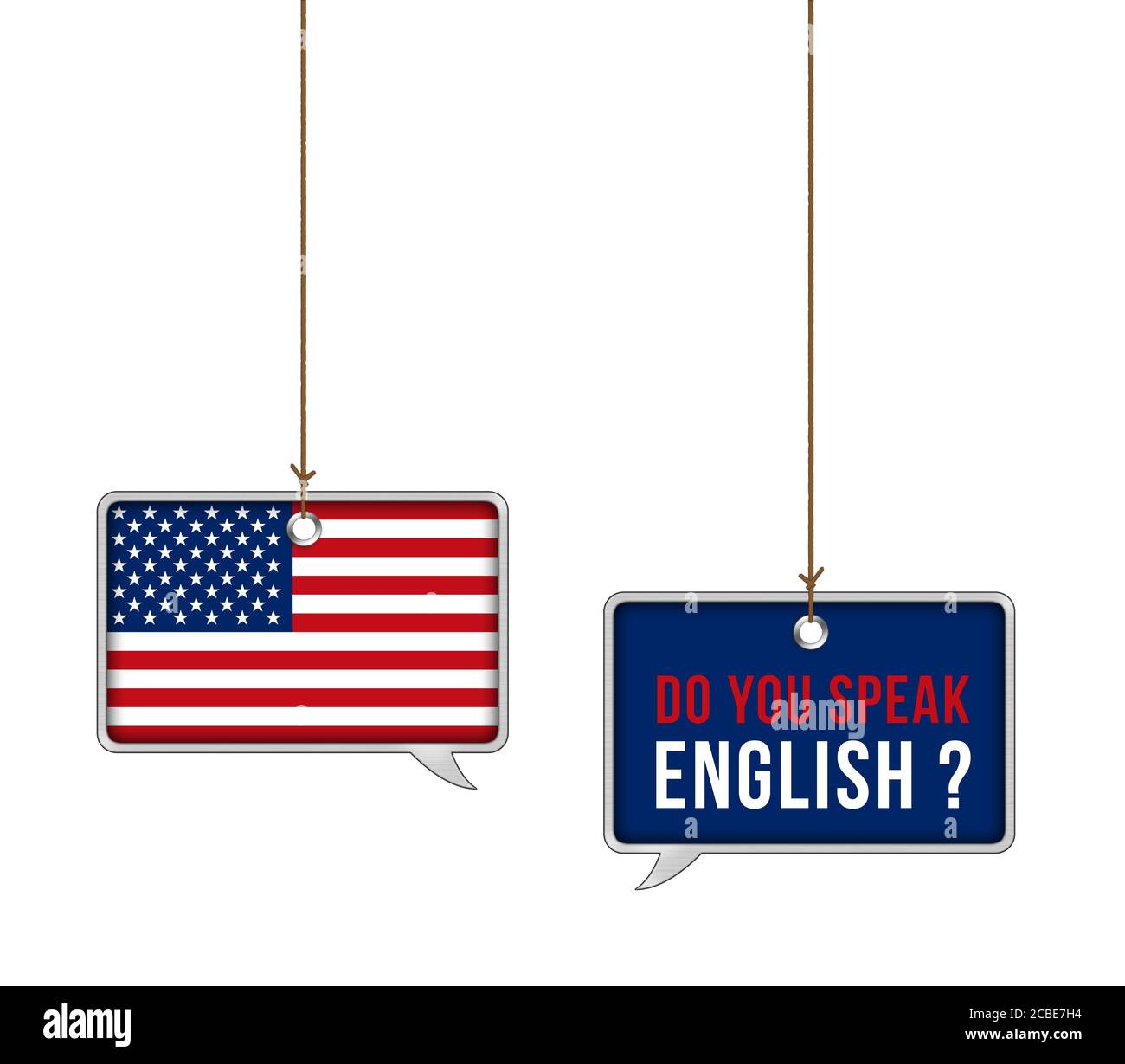 Translation concept english spanish Cut Out Stock Images & Pictures - Alamy