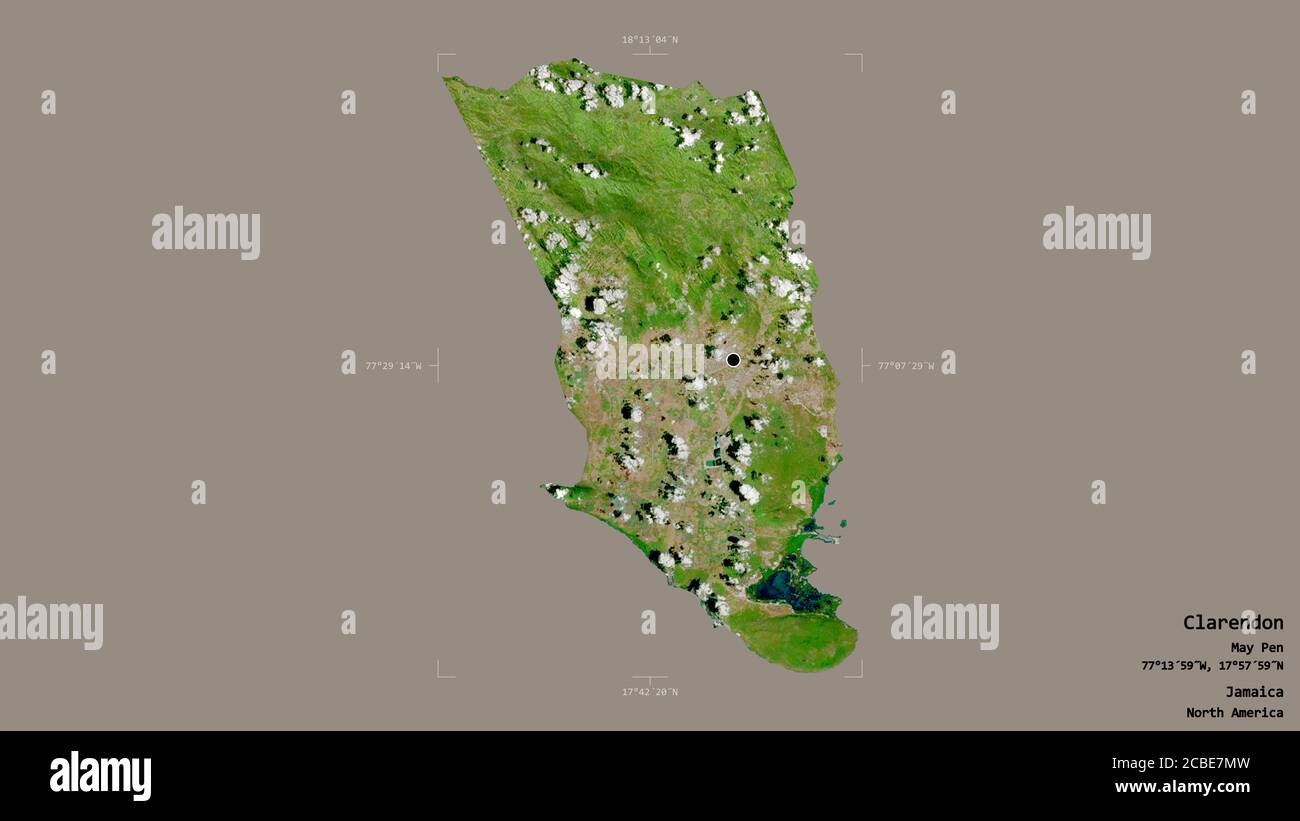 Clarendon on a map hi-res stock photography and images - Alamy