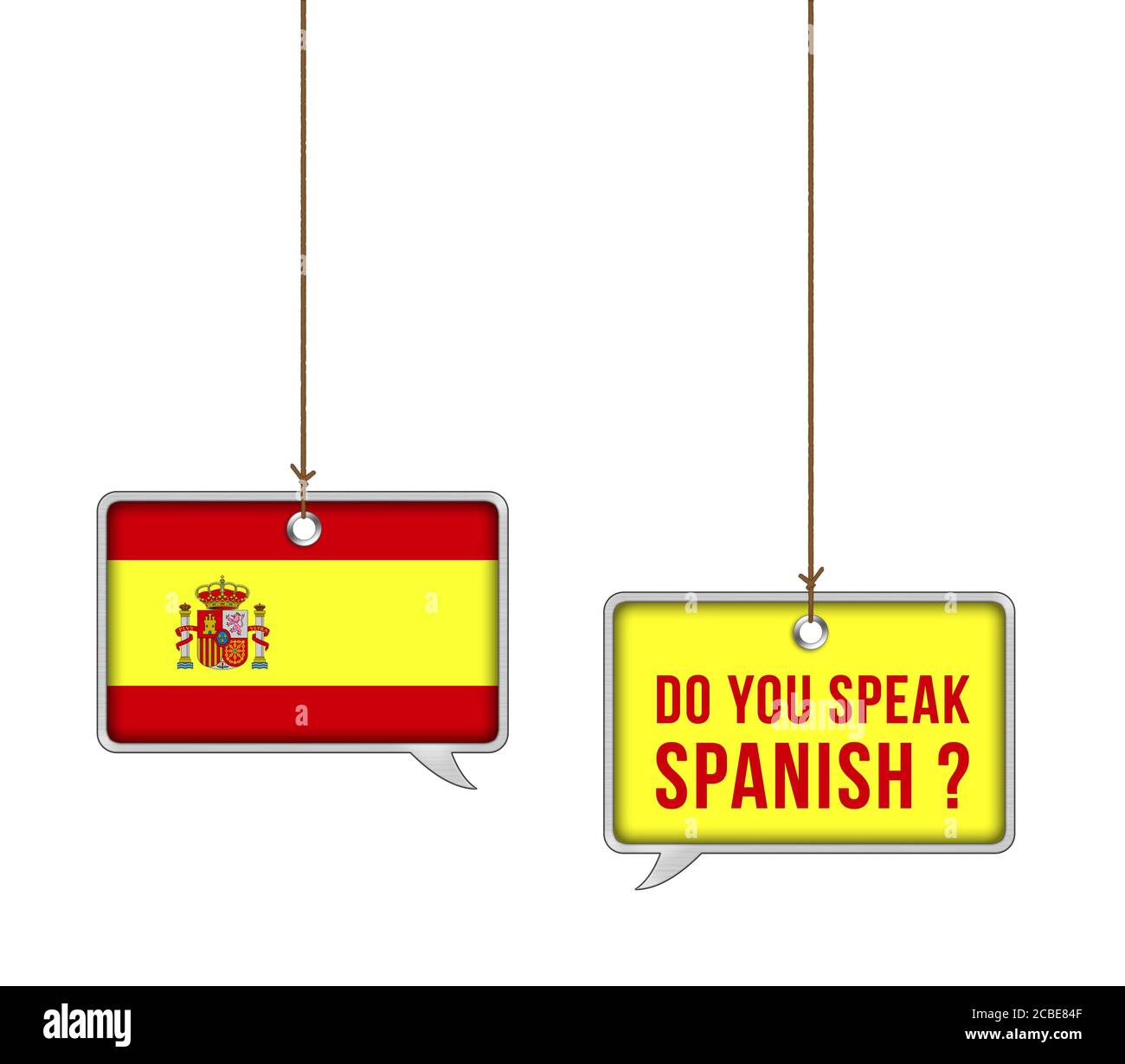 Learn Spanish - illustration concept Stock Photo - Alamy