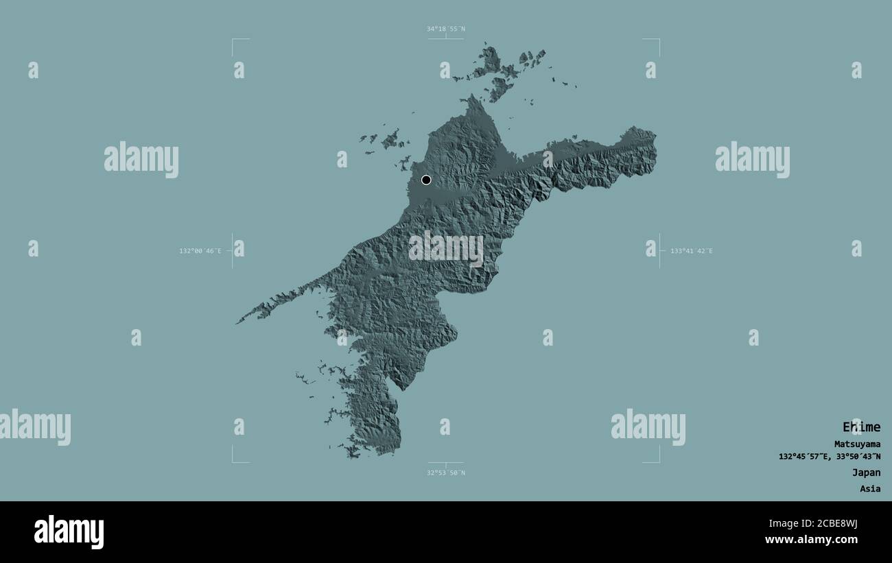 Map of ehime hi-res stock photography and images - Alamy