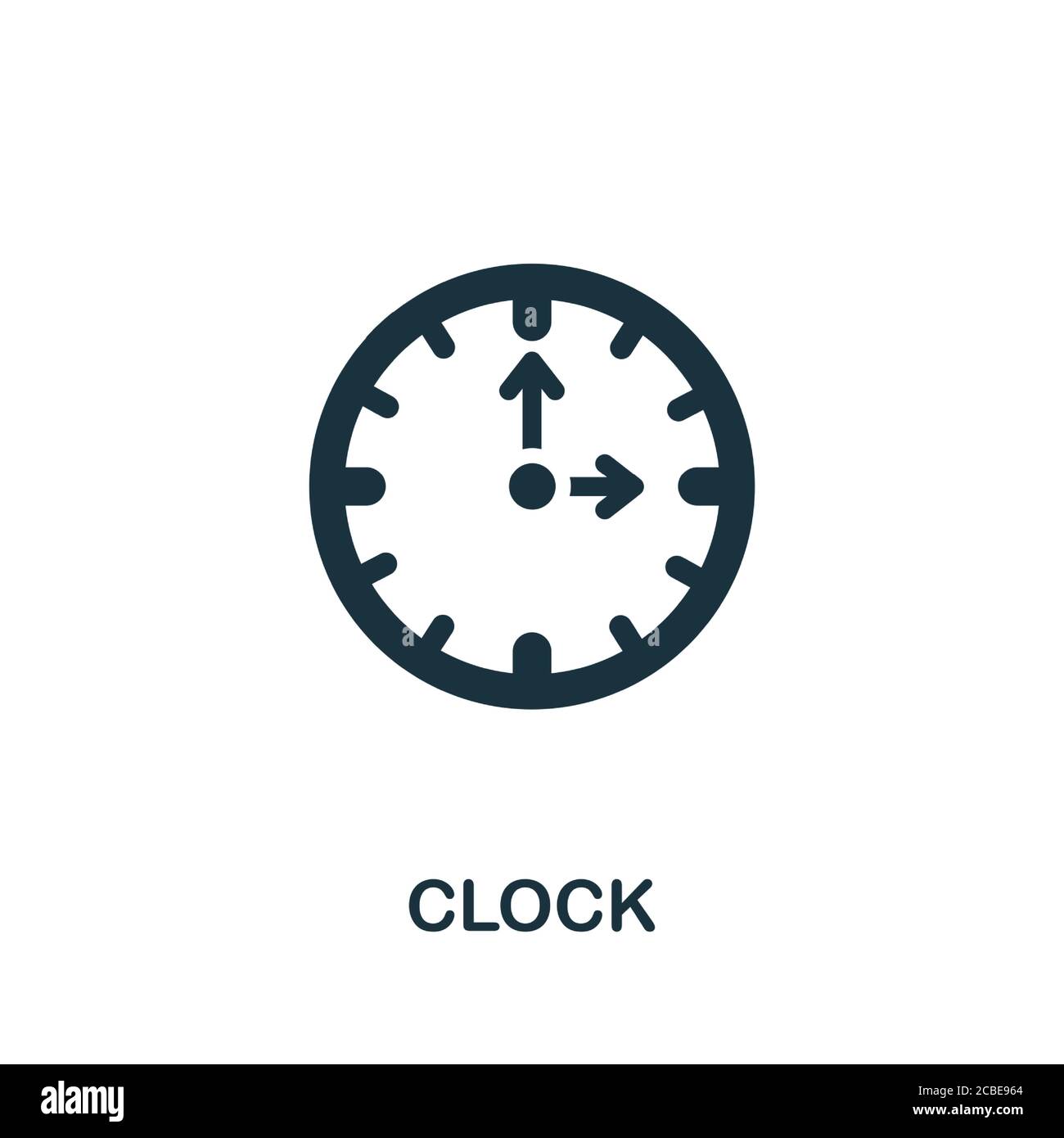 Clock icon. Simple element from time management collection. Creative ...