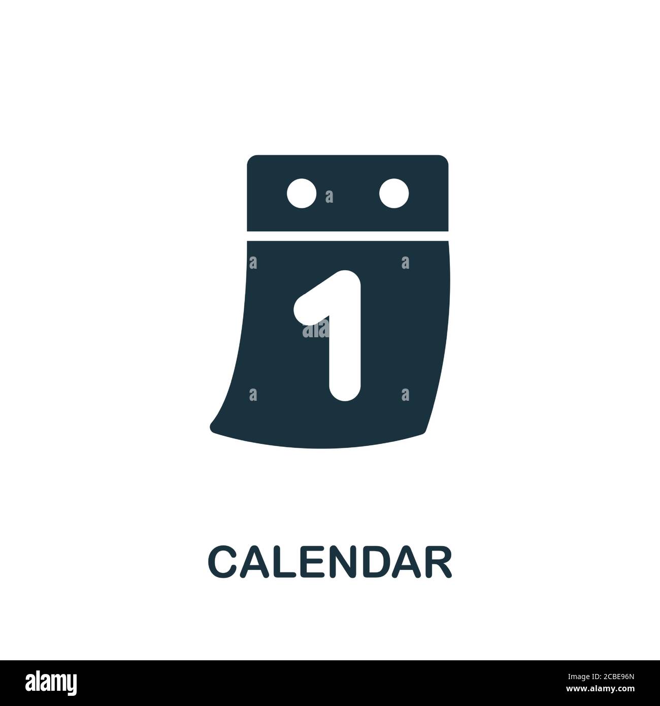Calendar icon. Simple element from time management collection. Creative ...