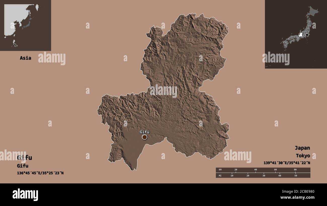 Map of gifu hi-res stock photography and images - Alamy