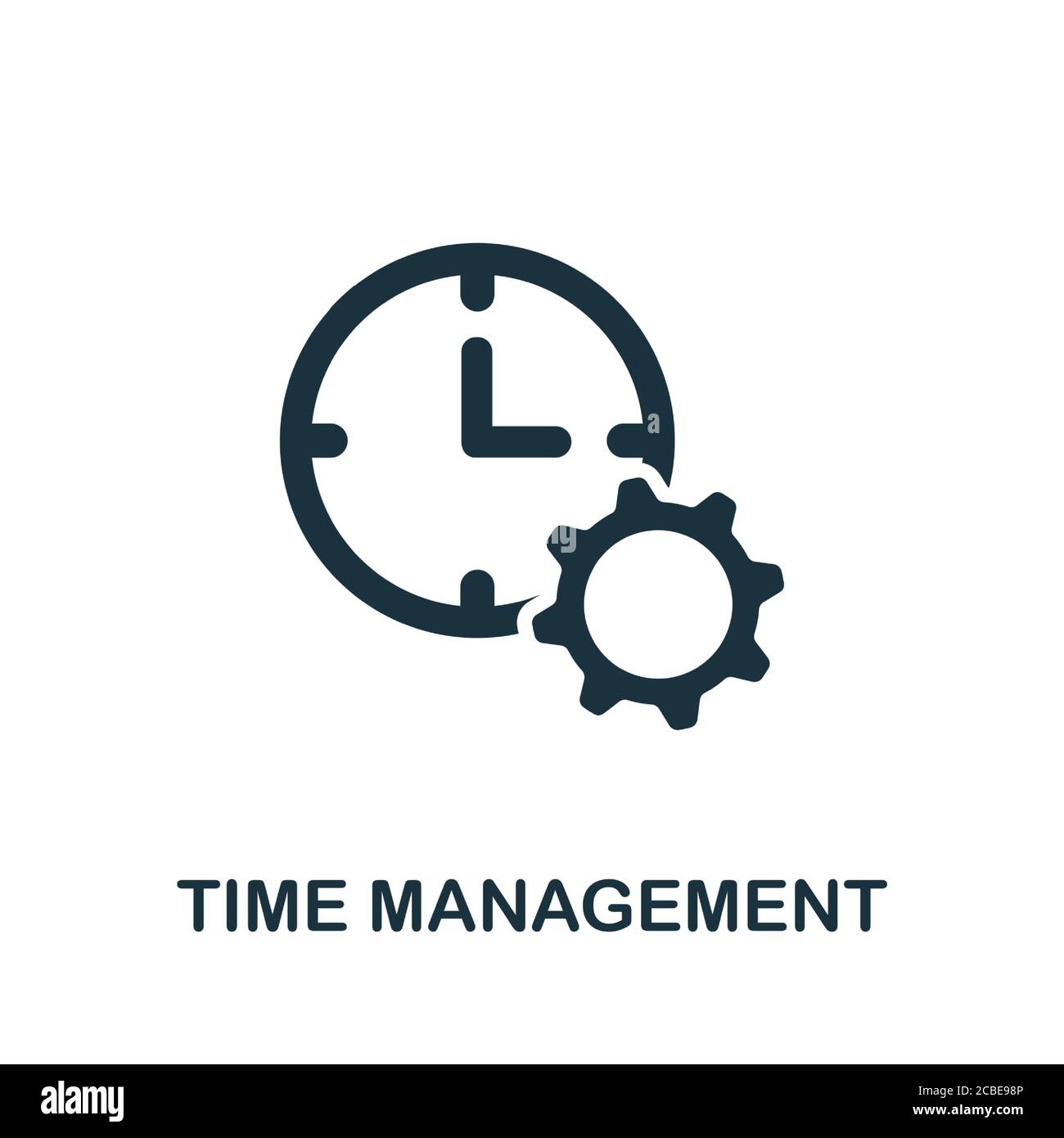 Time Management icon. Monochrome simple Time Management icon for ...
