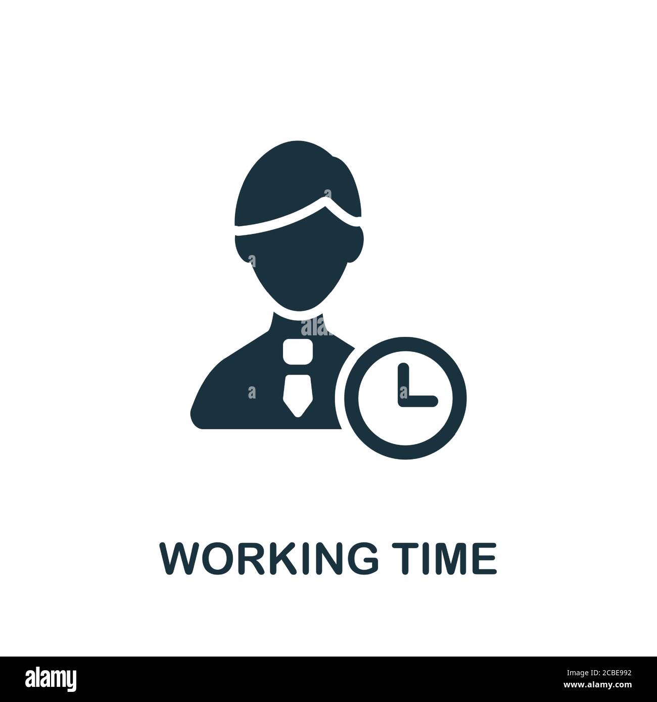 Working Time icon. Simple element from time management collection ...