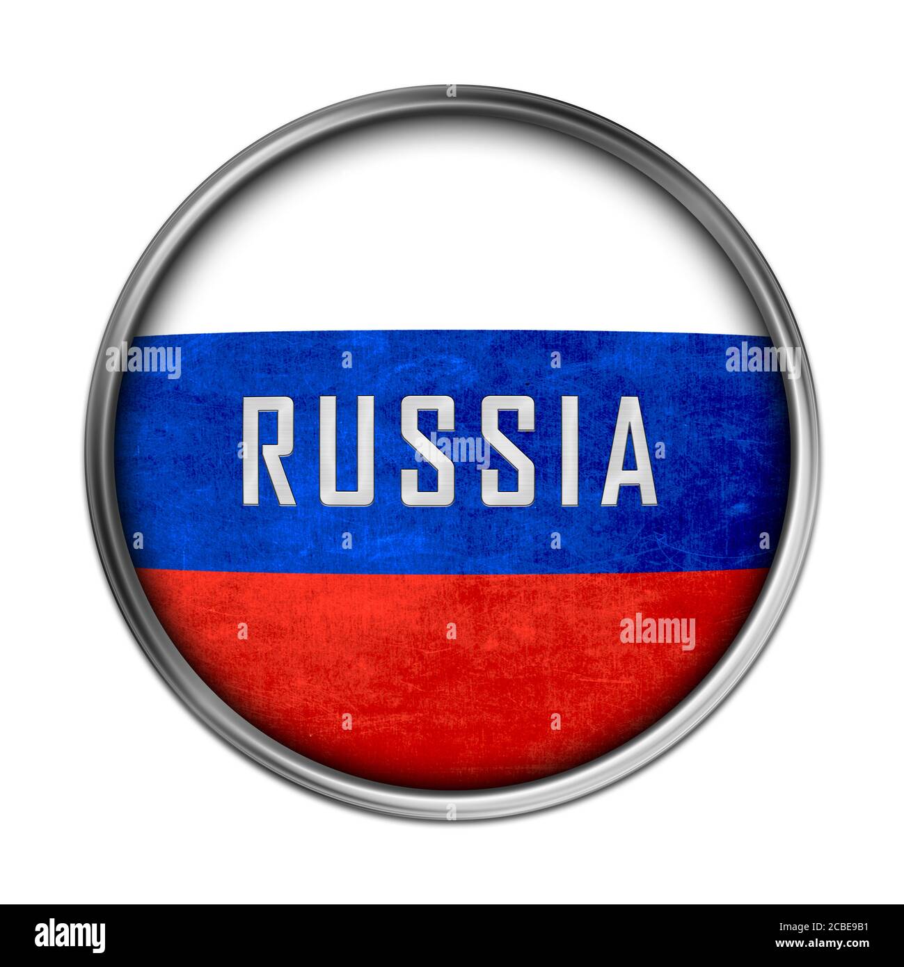 Russian flag button Stock Photo - Alamy