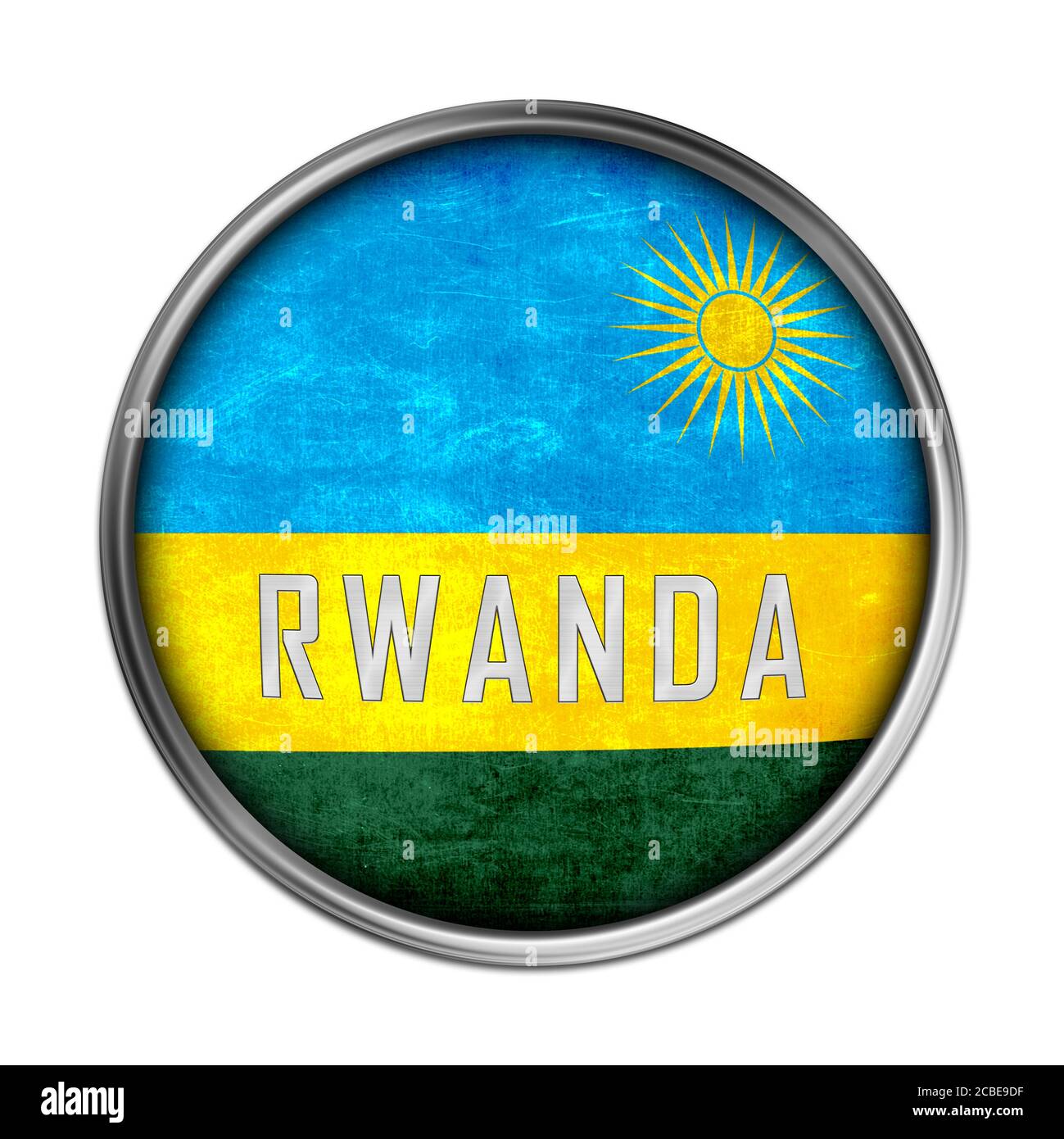 Rwanda flag button Stock Photo - Alamy