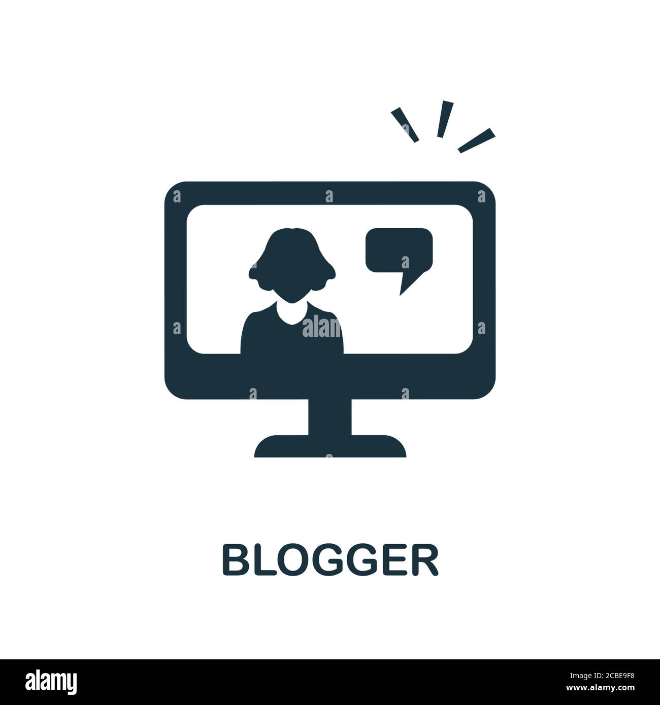 Blogger icon. Simple element from social media collection. Creative ...