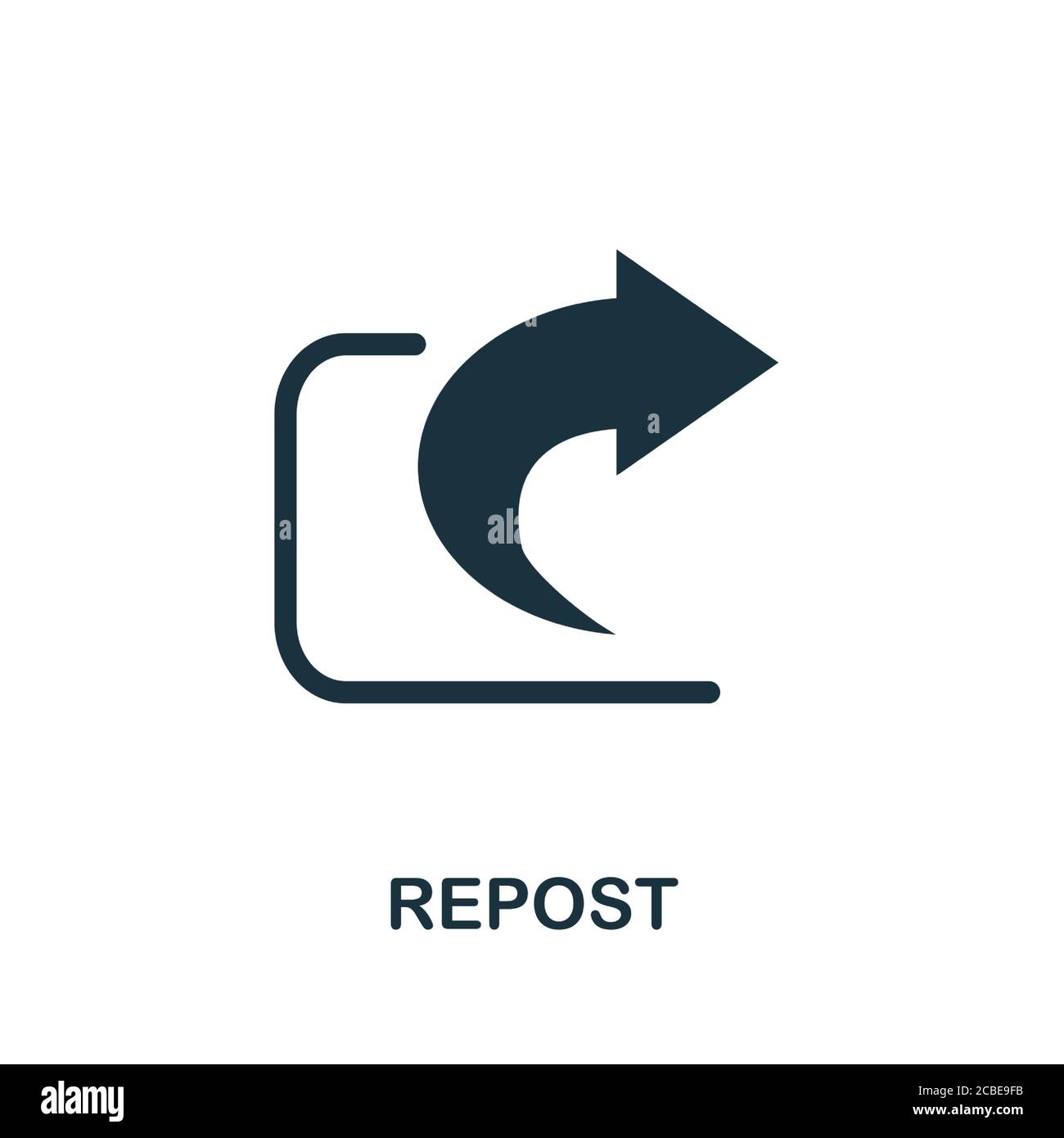Repost icon. Simple element from social media collection. Creative ...