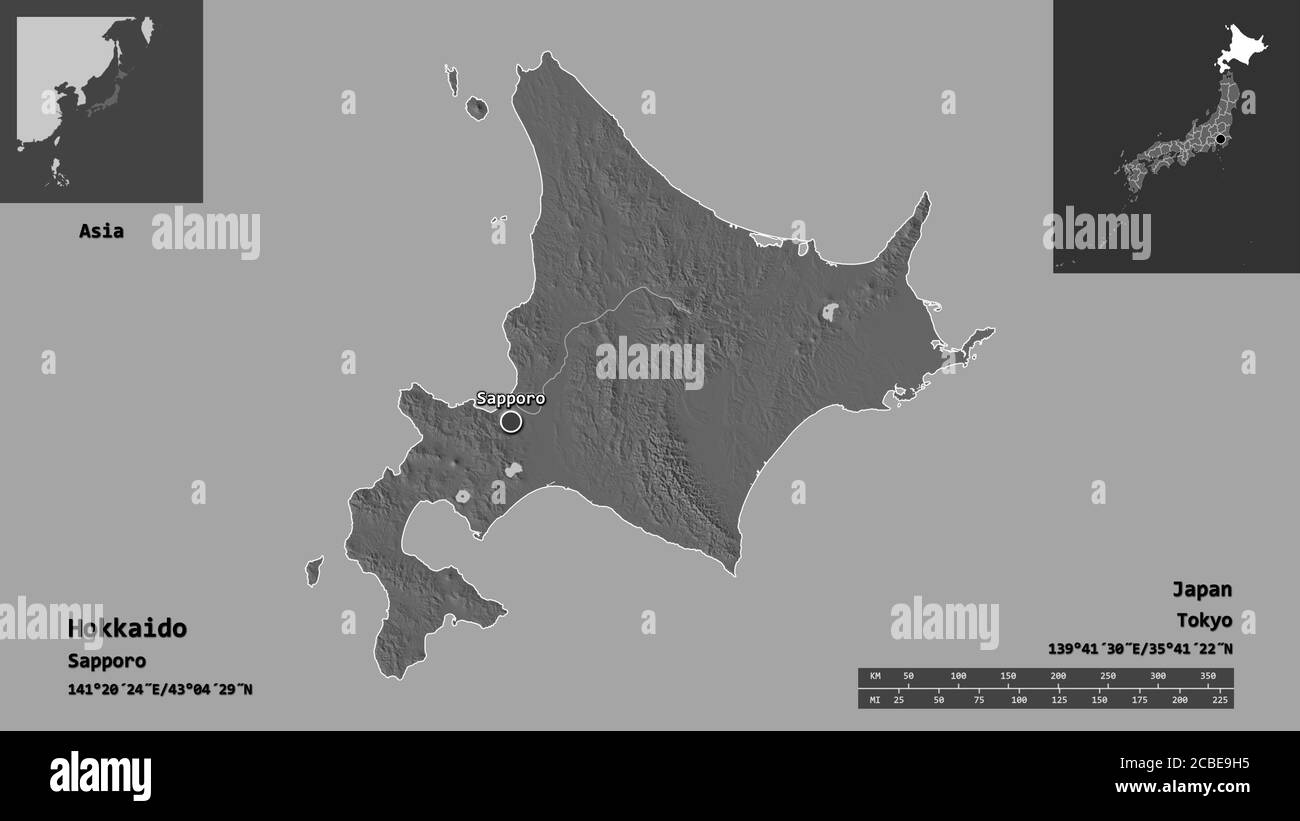 Ezo map Black and White Stock Photos & Images - Alamy