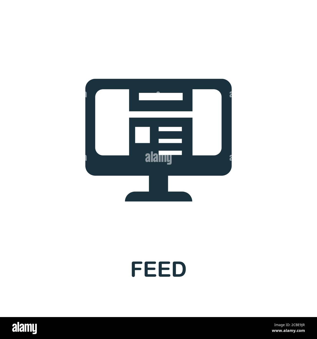 Feed icon. Simple element from social media collection. Creative Feed ...