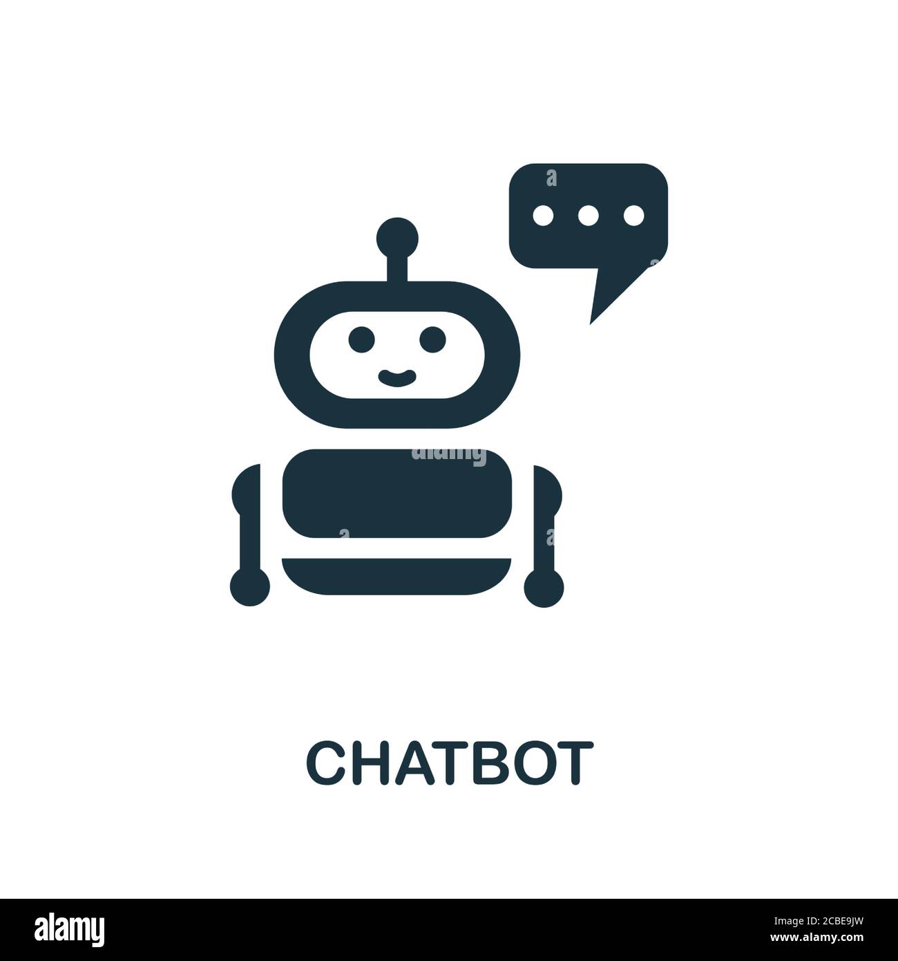 Chatbot icon. Simple element from social media collection. Creative ... Chatbot icon. Simple element from social media collection. Creative ...
