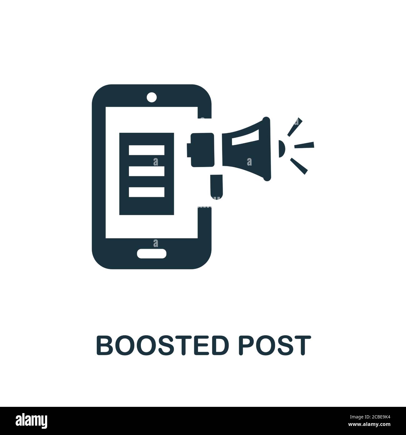 Boosted Post icon. Simple element from social media collection ...