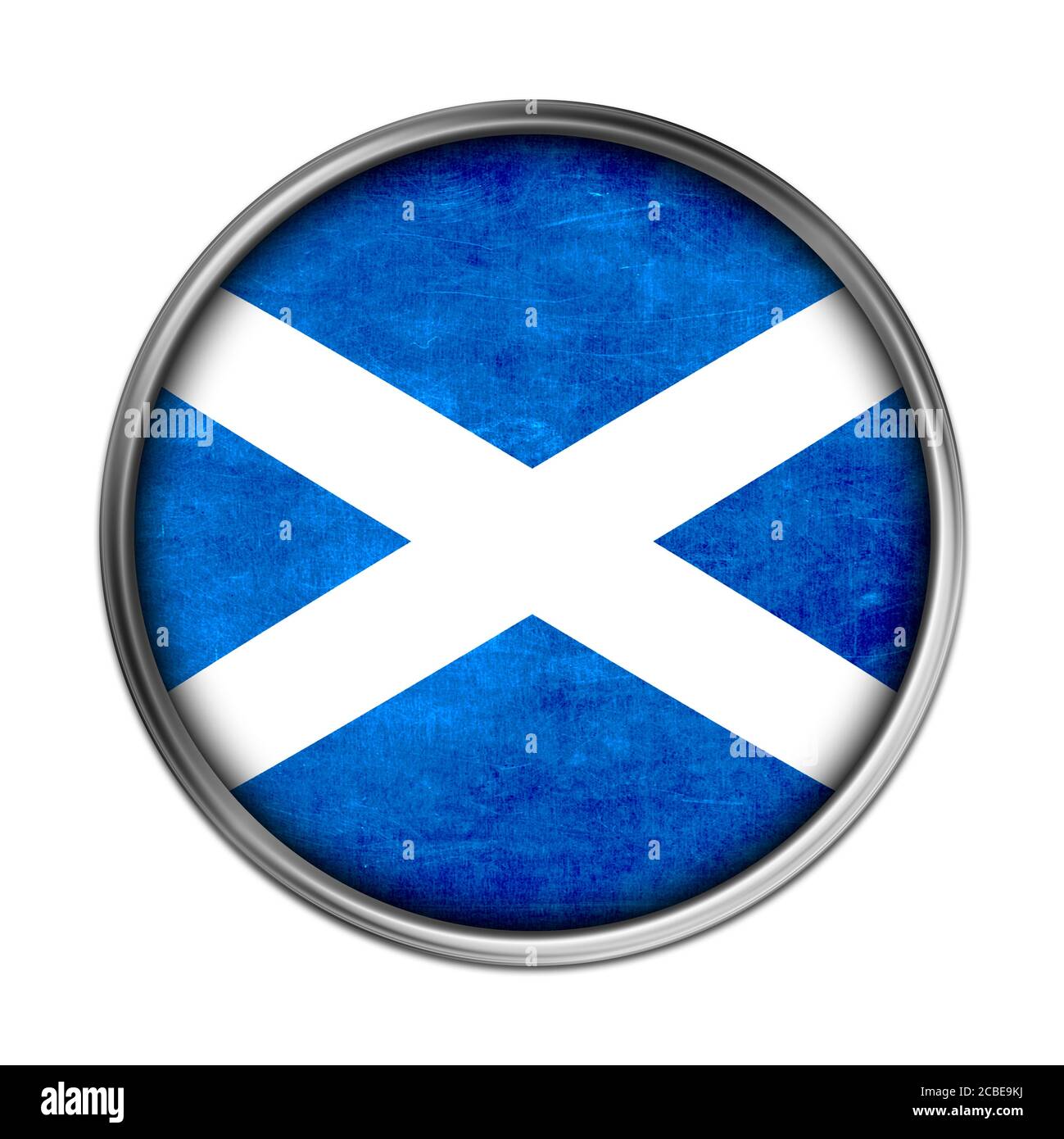 Scotland flag button Stock Photo - Alamy