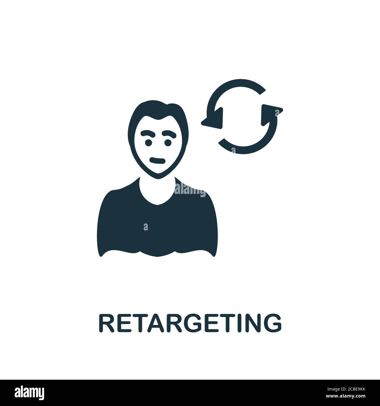 Retargeting icon. Simple element from social media collection. Creative ...