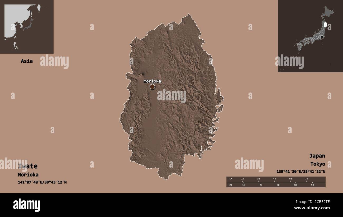 Map of iwate hi-res stock photography and images - Alamy