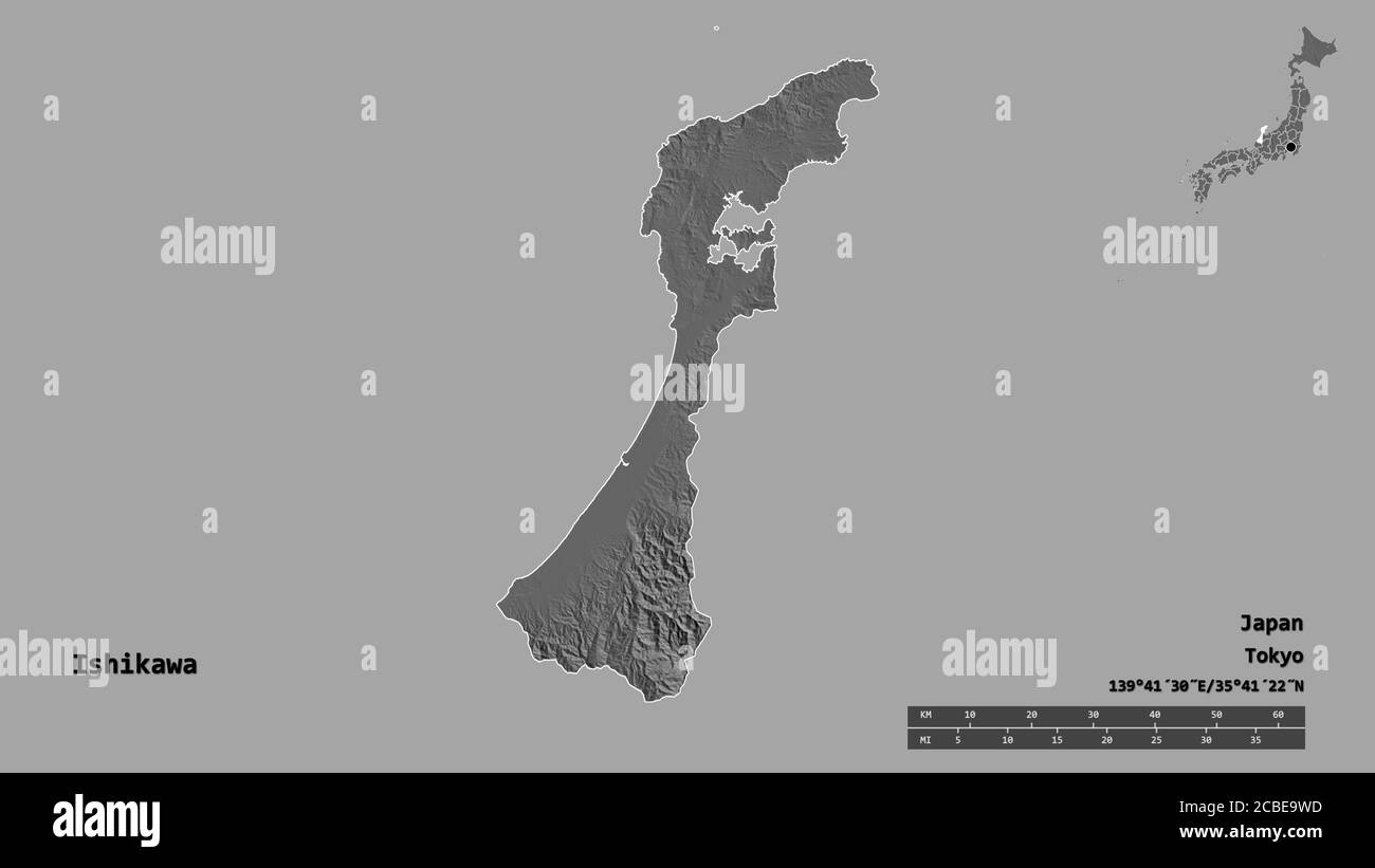 Map of ishikawa Black and White Stock Photos & Images - Alamy