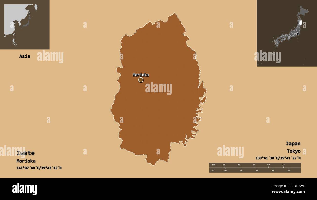 Map of iwate hi-res stock photography and images - Alamy