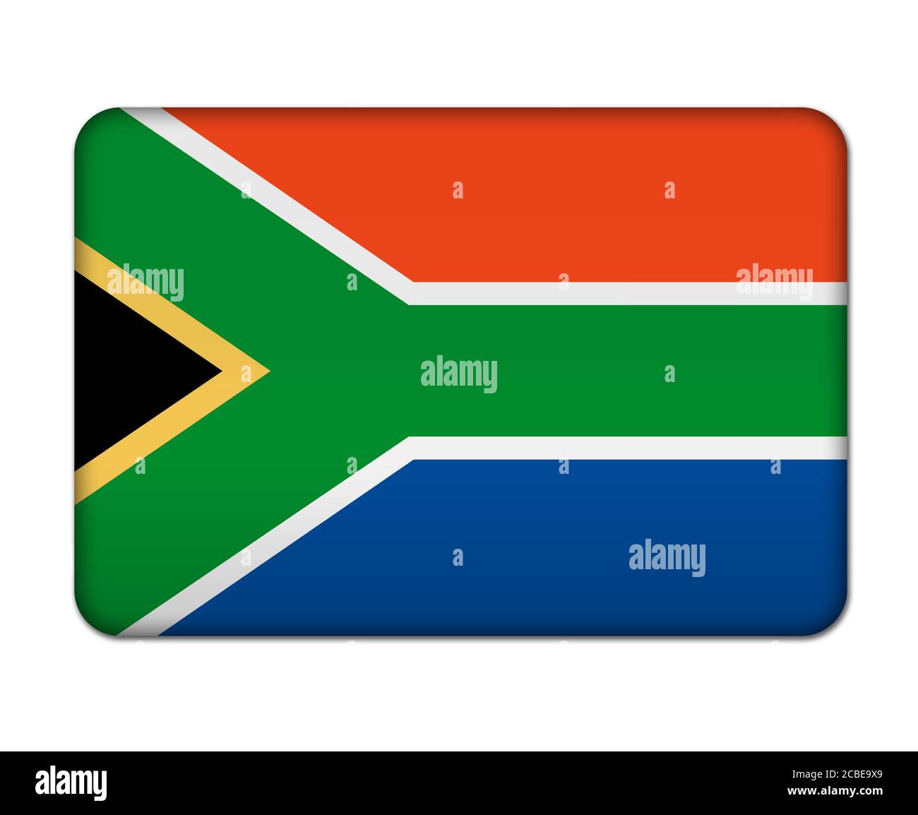 South Africa flag button Stock Photo - Alamy