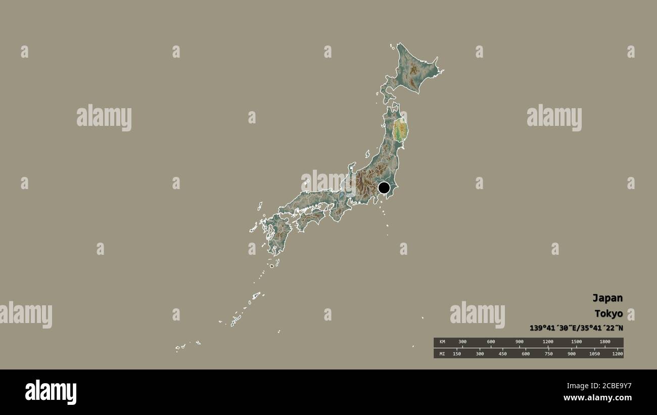 Map of iwate hi-res stock photography and images - Alamy