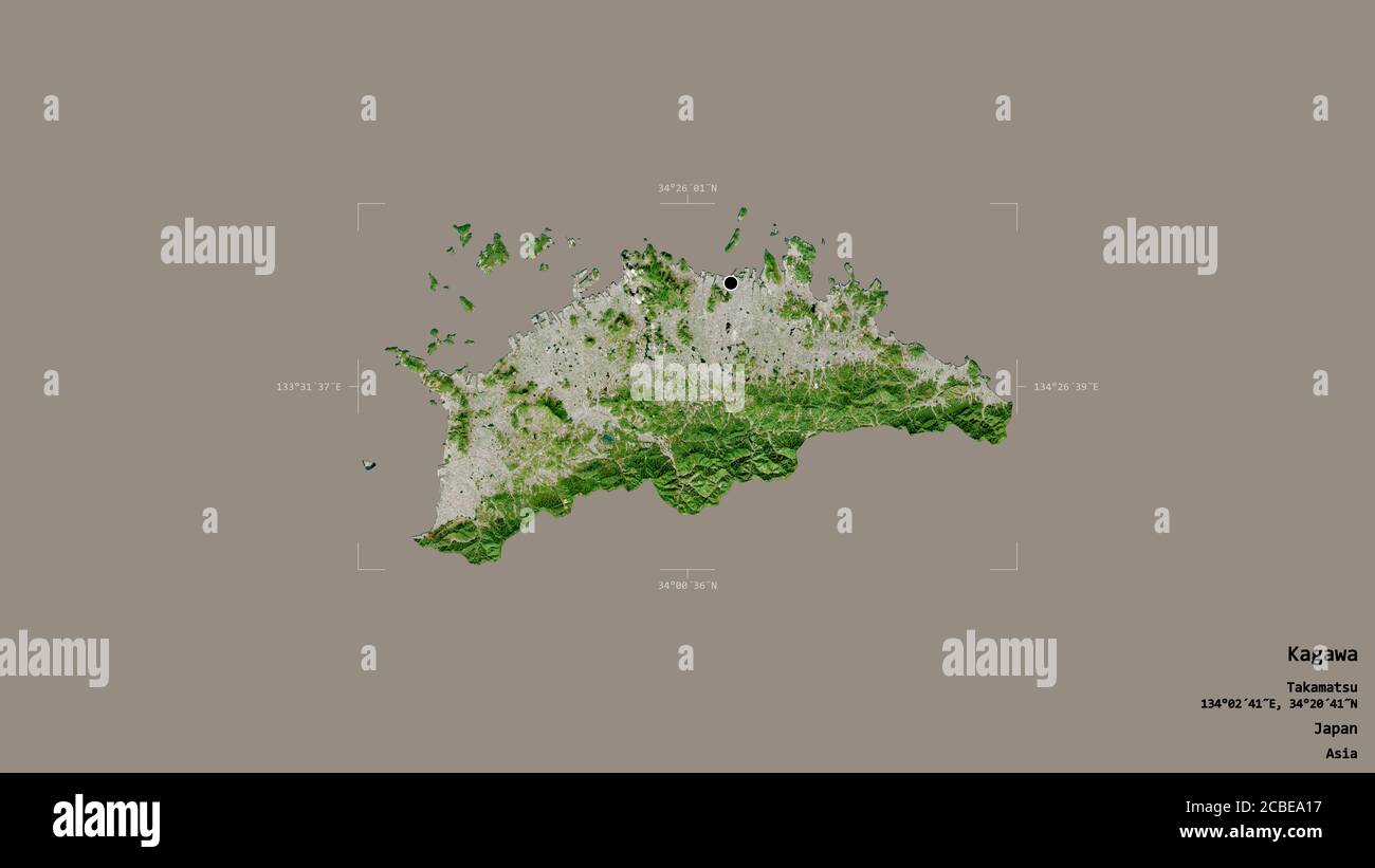 Kagawa map hi-res stock photography and images - Alamy