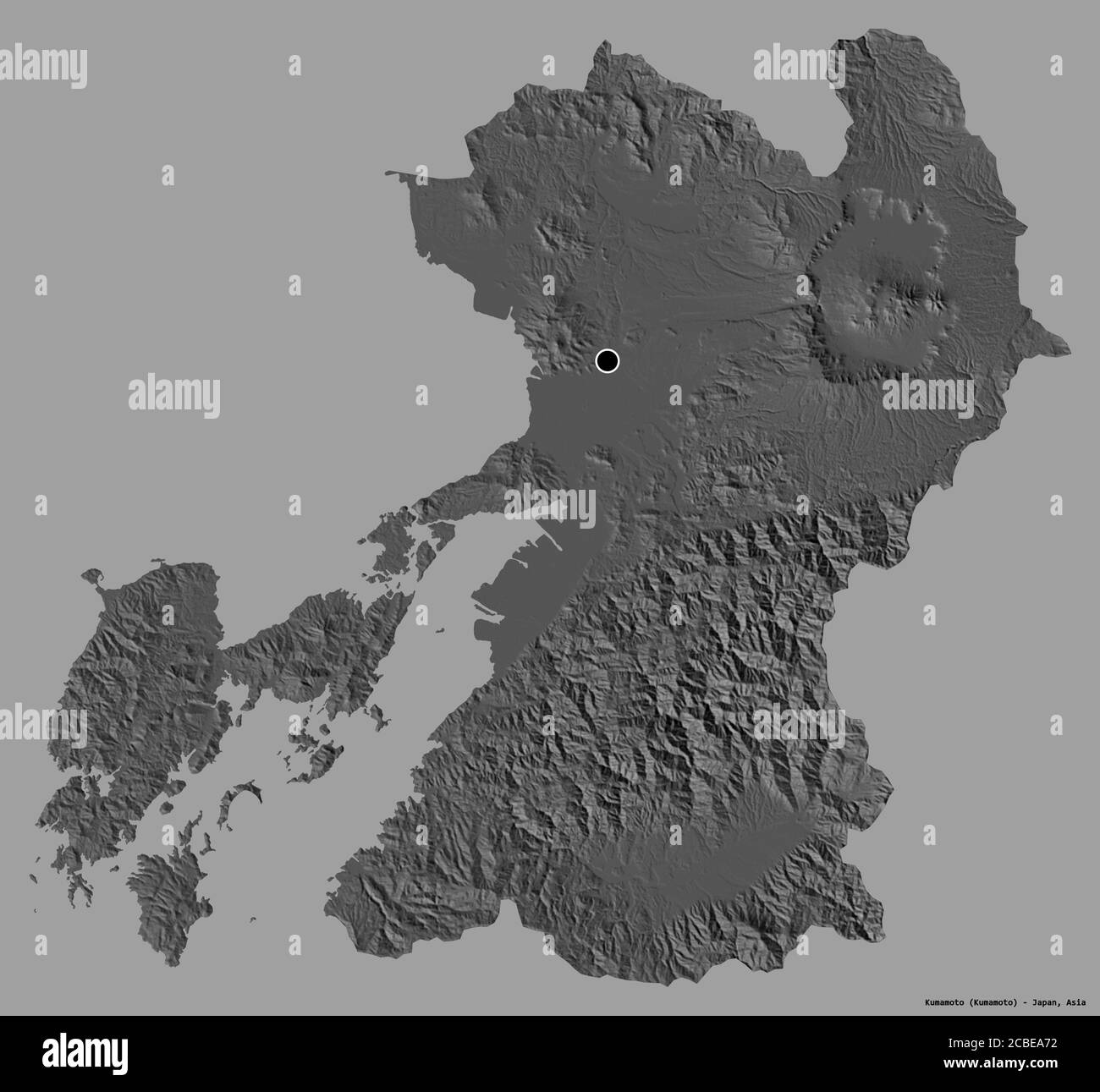 Map of kumamoto Black and White Stock Photos & Images - Alamy