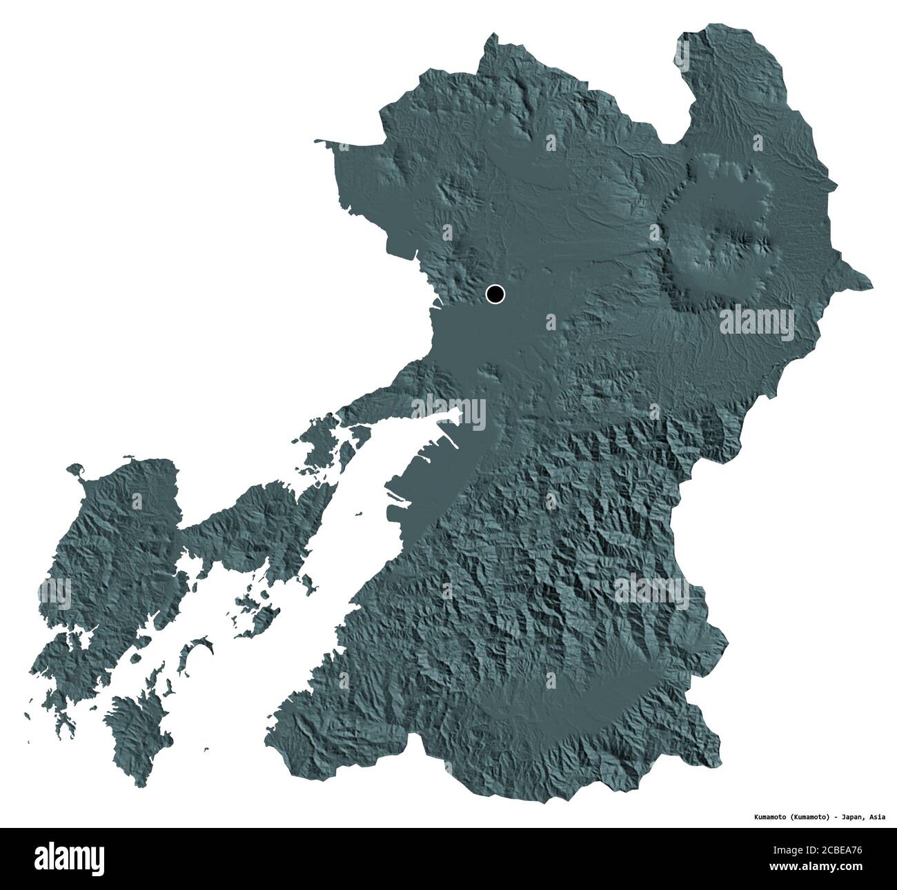 Map of kumamoto Cut Out Stock Images & Pictures - Alamy