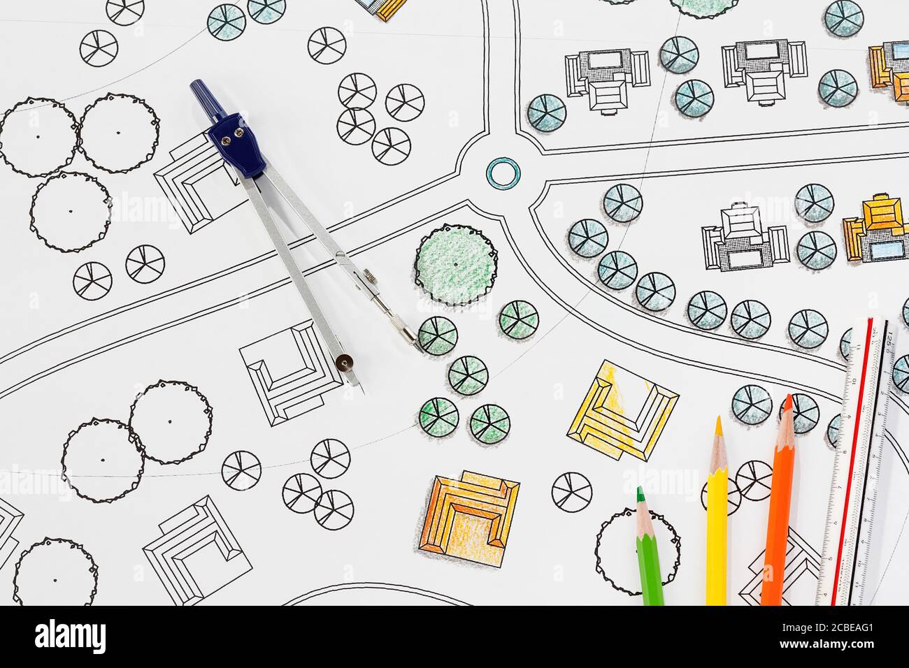 Housing Development Design Plans Stock Photo - Alamy