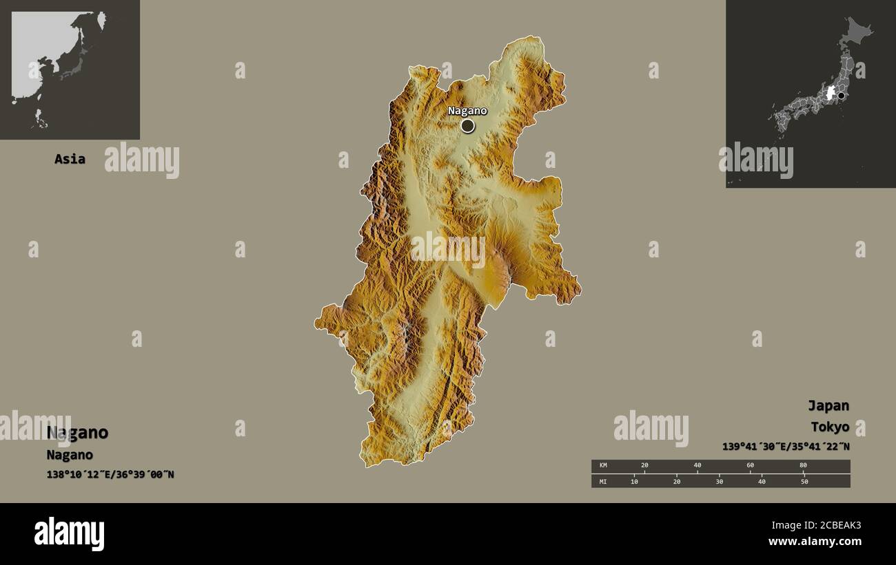Map of nagano hi-res stock photography and images - Alamy