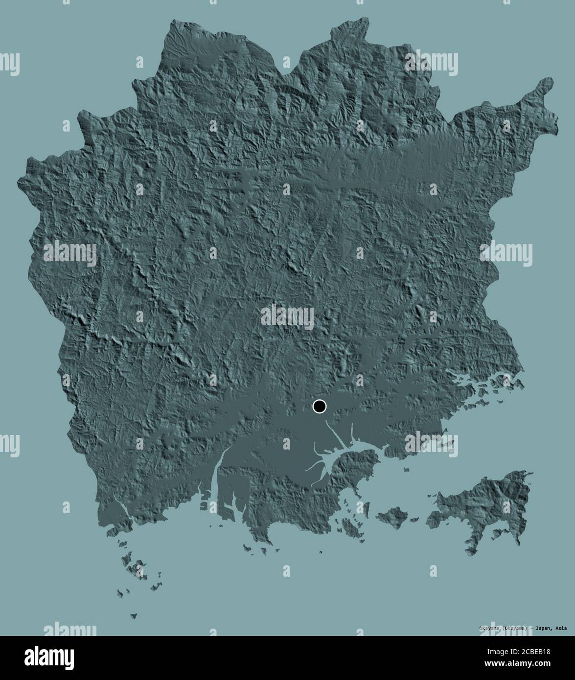 Okayama map hi-res stock photography and images - Alamy