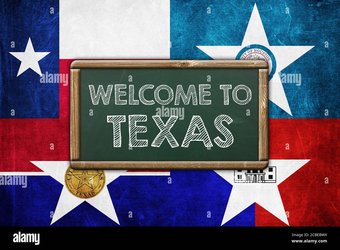 WELCOME TO TEXAS - vintage background concept Stock Photo - Alamy