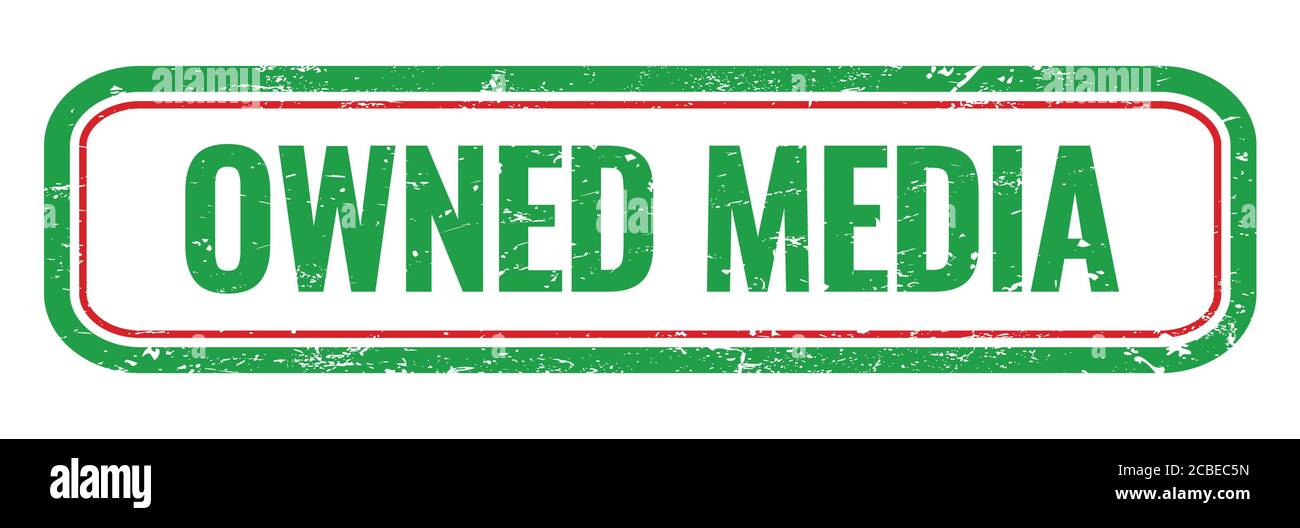 Owned media stamp hi-res stock photography and images - Alamy