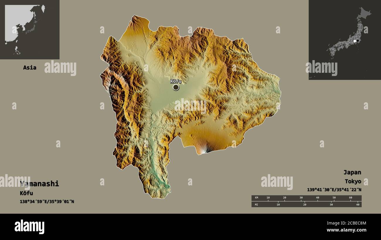 Map of yamanashi hi-res stock photography and images - Alamy