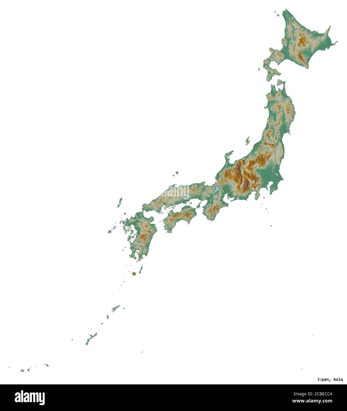 Shape of Japan with its capital isolated on white background ...